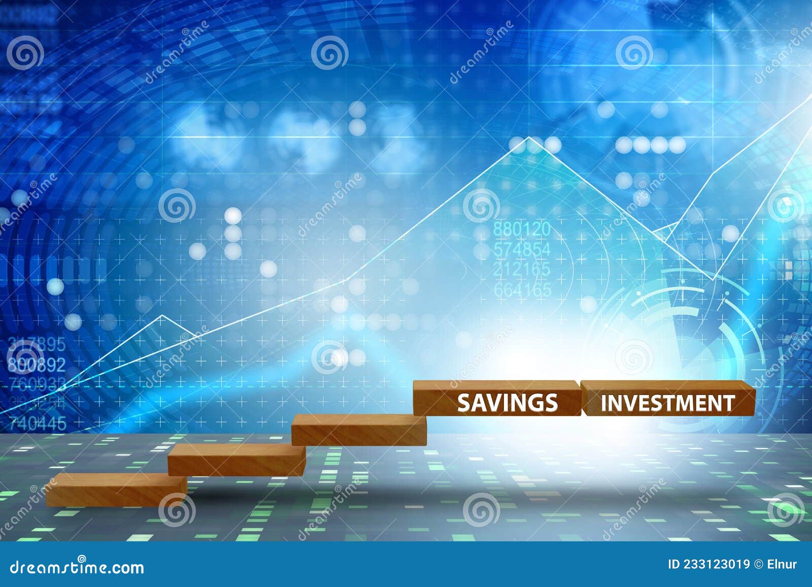 Concept of Savings and Investment with Steps Stock Image - Image of ...