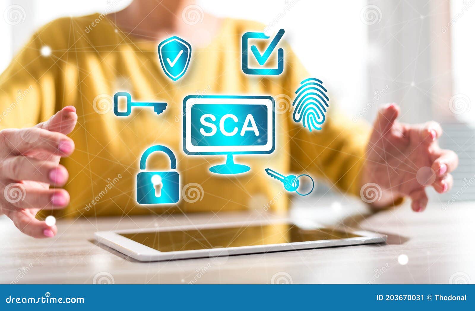 Concept of sca stock image. Image of identification - 203670031