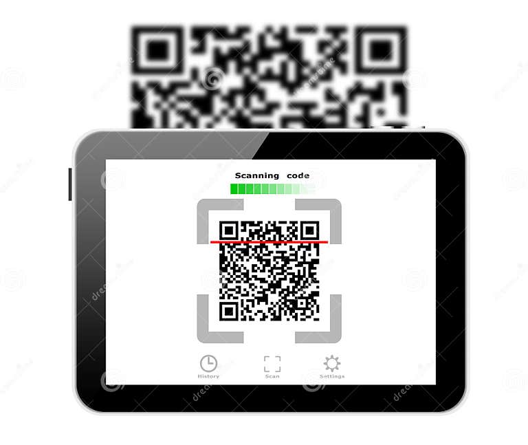 Concept of scanning code stock illustration. Illustration of commerce ...