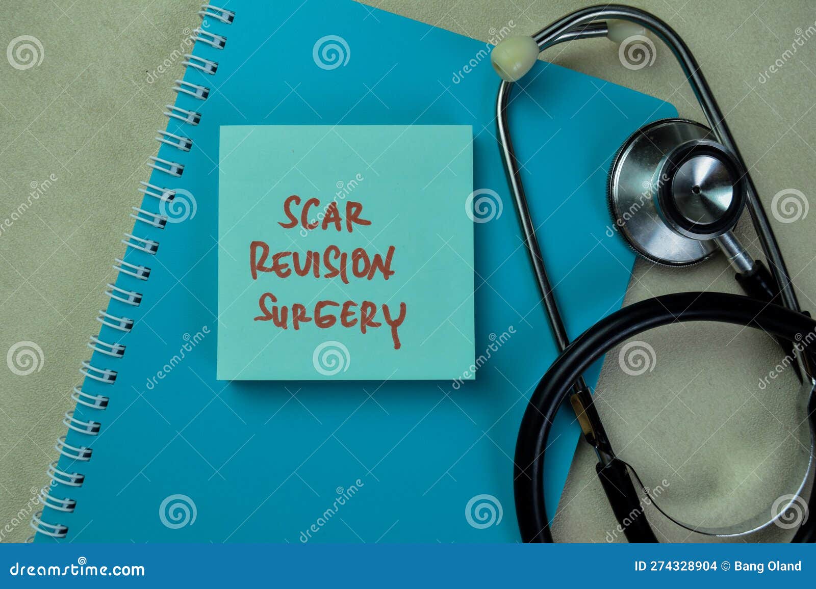 Concept of Scar Revision Surgery Write on Sticky Notes Isolated on ...