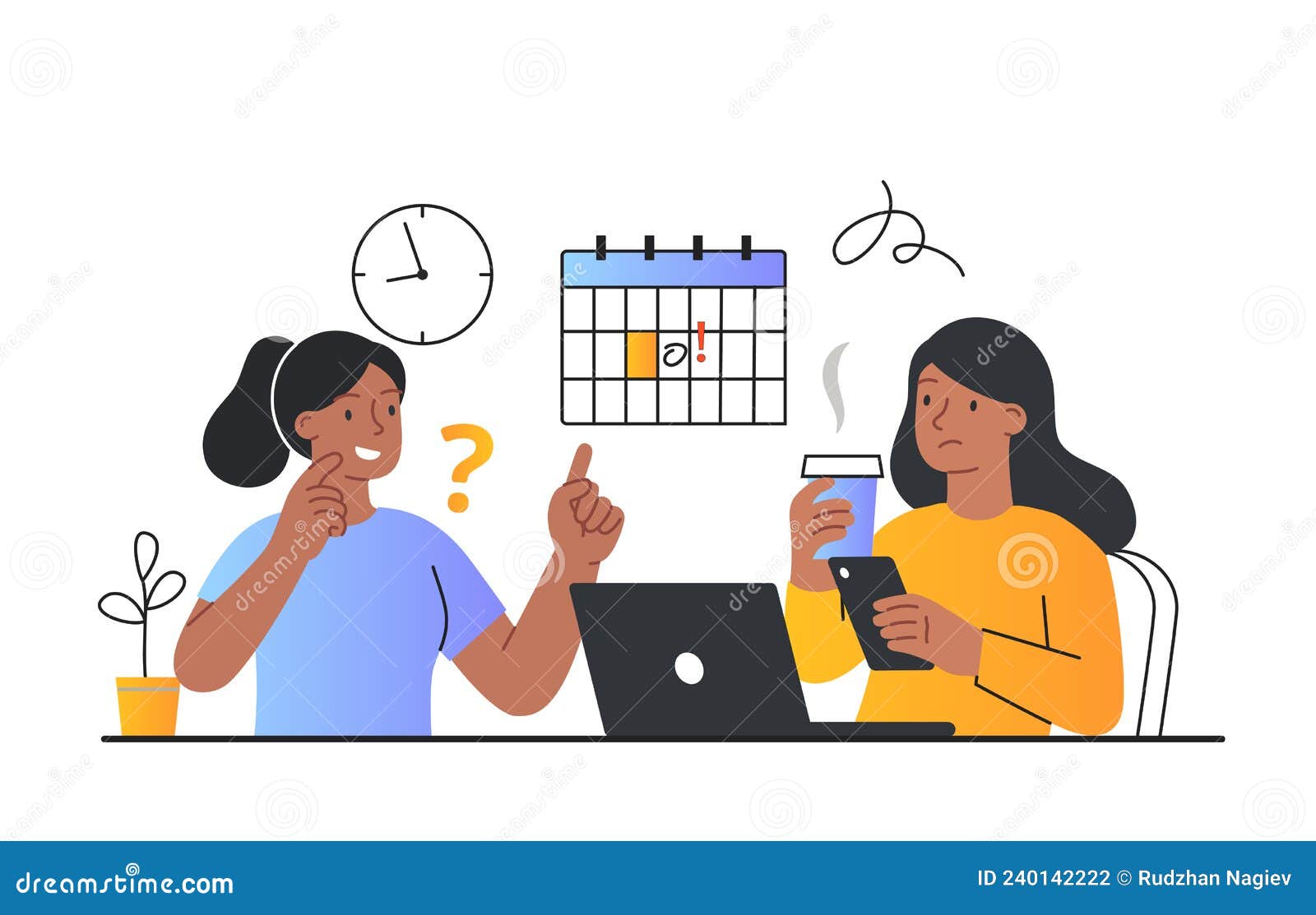 Concept of scheduling stock vector. Illustration of isolated - 240142222
