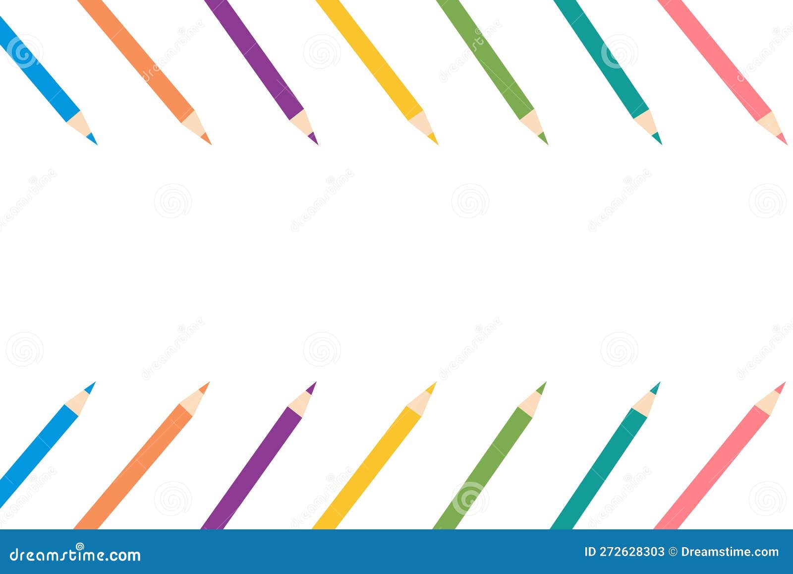 The Concept of a School Background with Colored Pencils. Vector ...