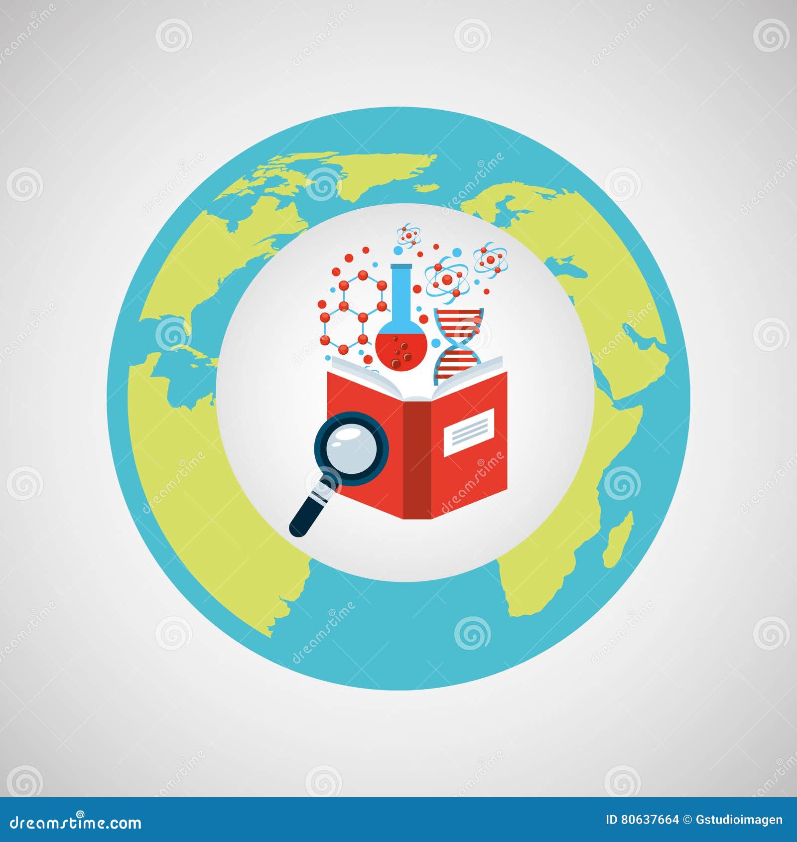 Concept Science Lab Search Icon Graphic Stock Vector - Illustration of ...