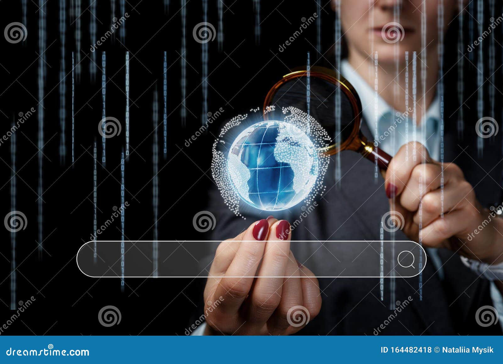 The Concept of Search in a Network the of Information Stock Photo ...