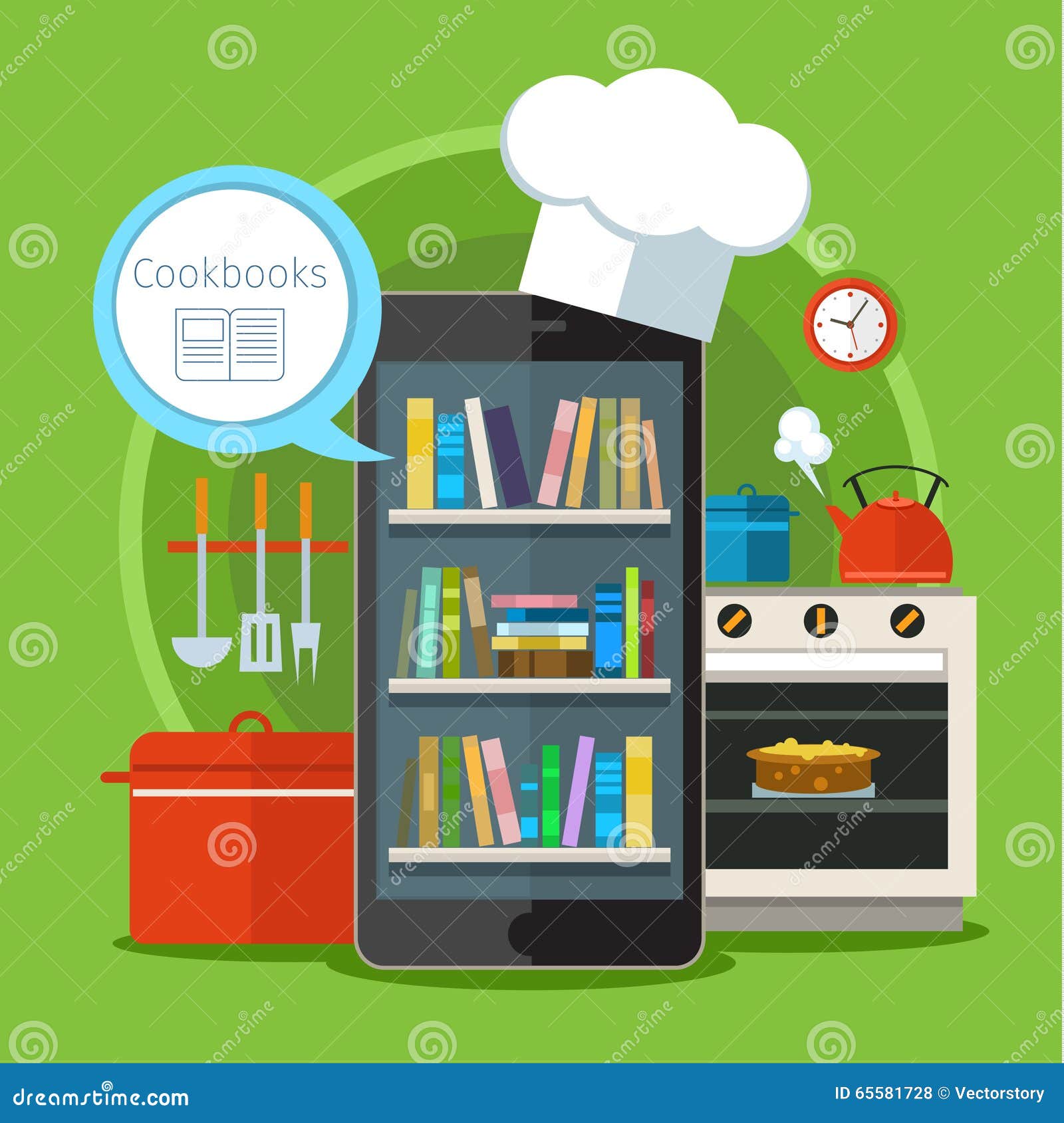 Concept of Searching for Recipes in Web Stock Vector - Illustration of ...