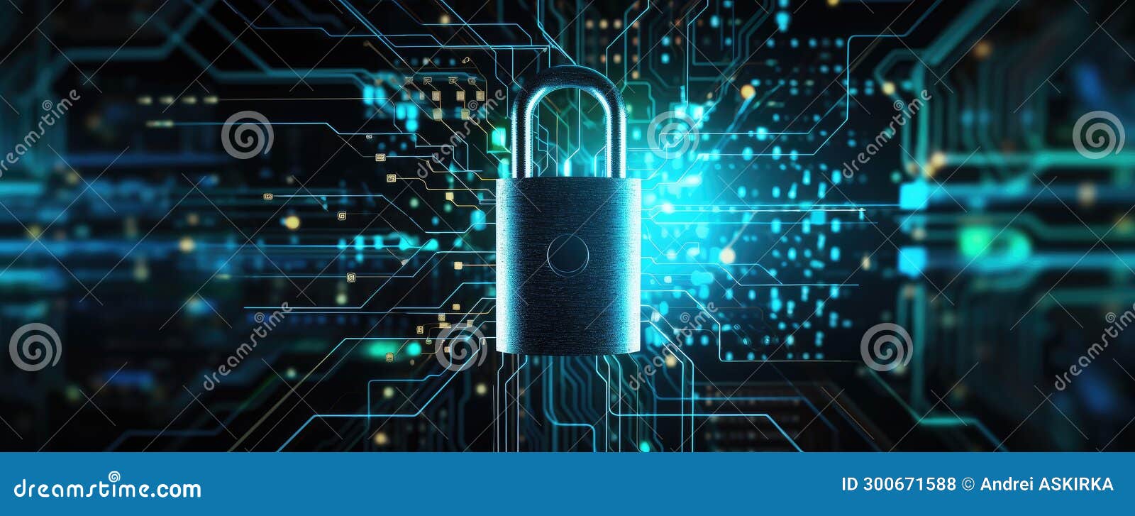 A Secure Connection or Cybersecurity Service. a Safety Lock, and ...