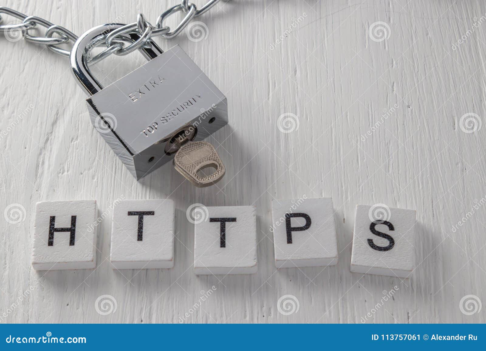 Concept of a Secure Connection To Web Site. Stock Image - Image of ...