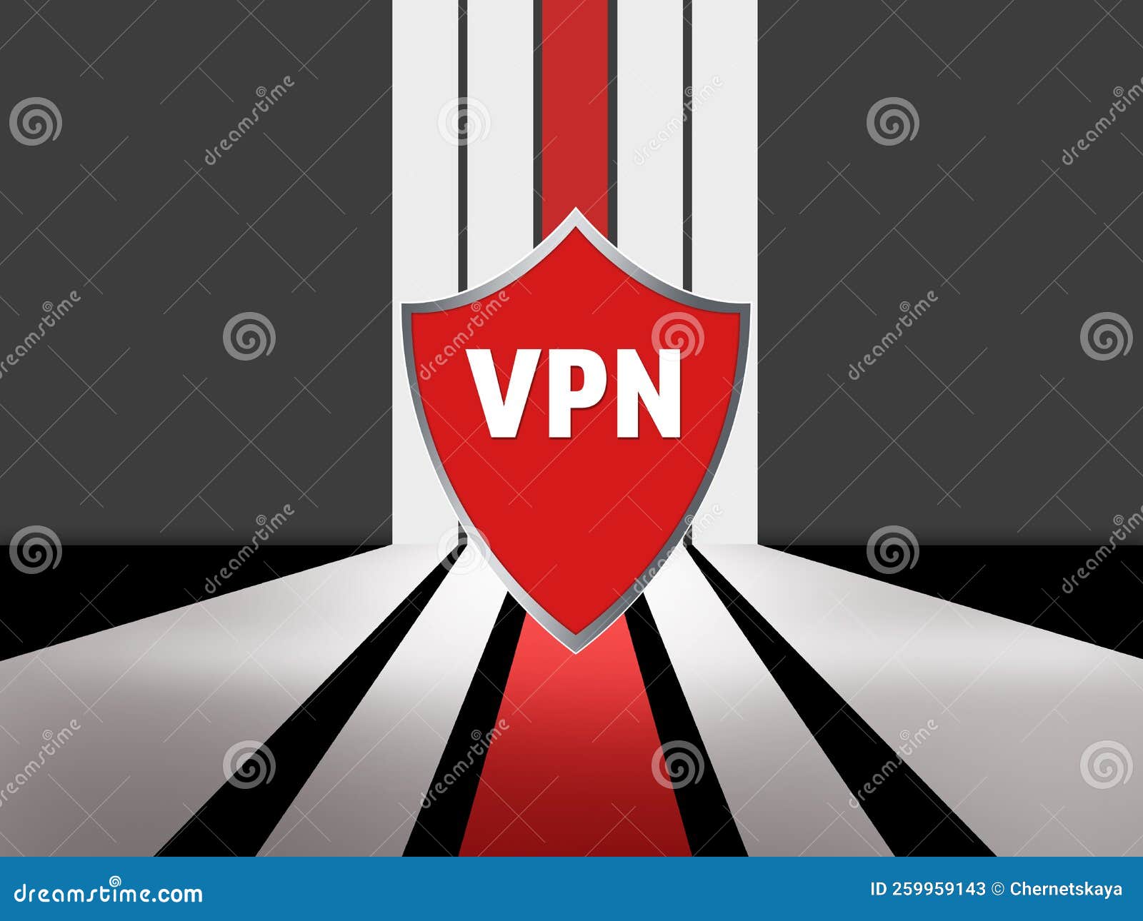 Concept of Secure Network Connection. Acronym VPN on Color Background ...