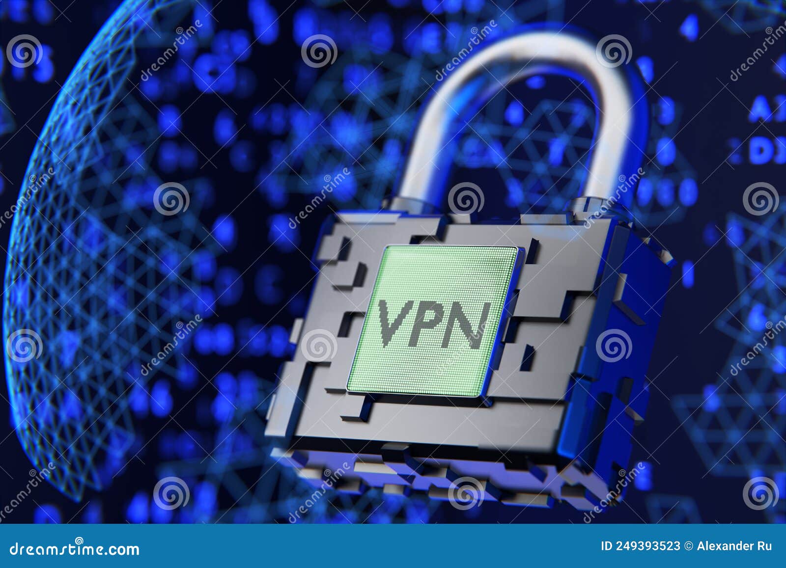 The Concept of a Secure Vpn Network. Lock Bypass Tool. Virtual Private ...