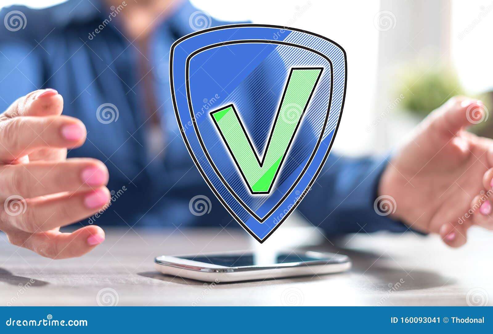 Concept of Security Approval Stock Illustration - Illustration of ...