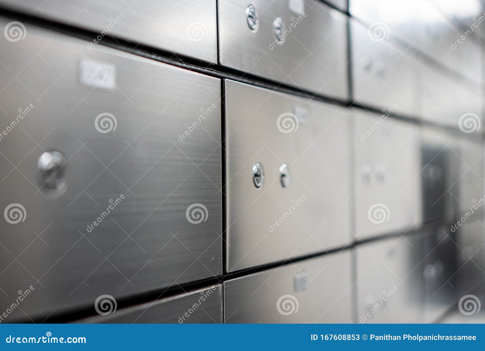 Blurred Metal Safe Box Panel Wall. Stock Image - Image of cell, concept ...