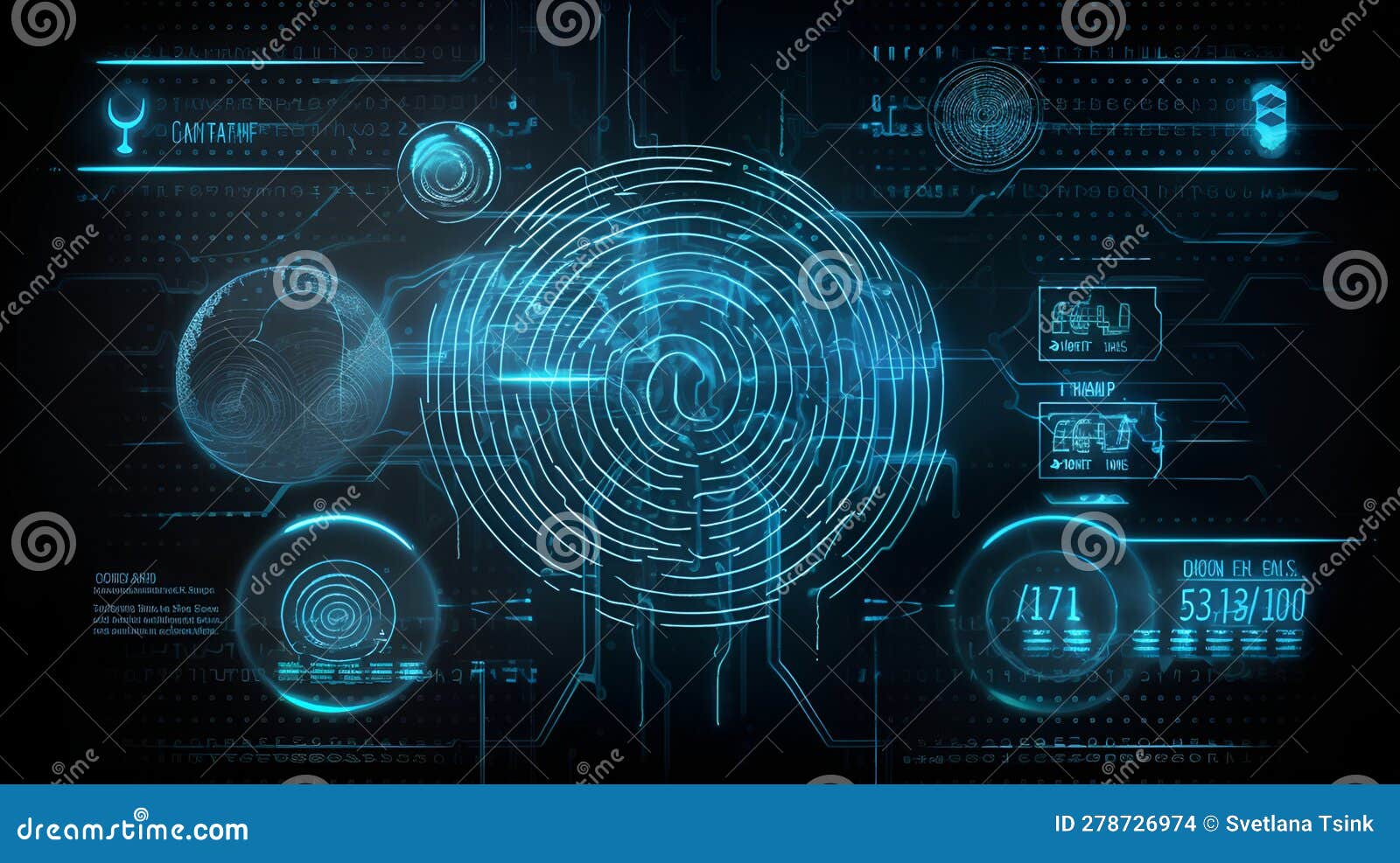 The Concept of a Security System. Biometric Fingerprint Scanning for ...
