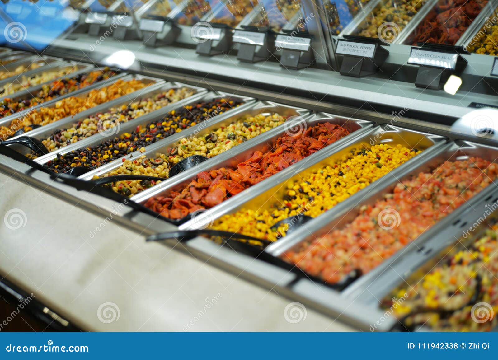 Concept of Self-service Bar or Restaurant with a Choice of Different ...