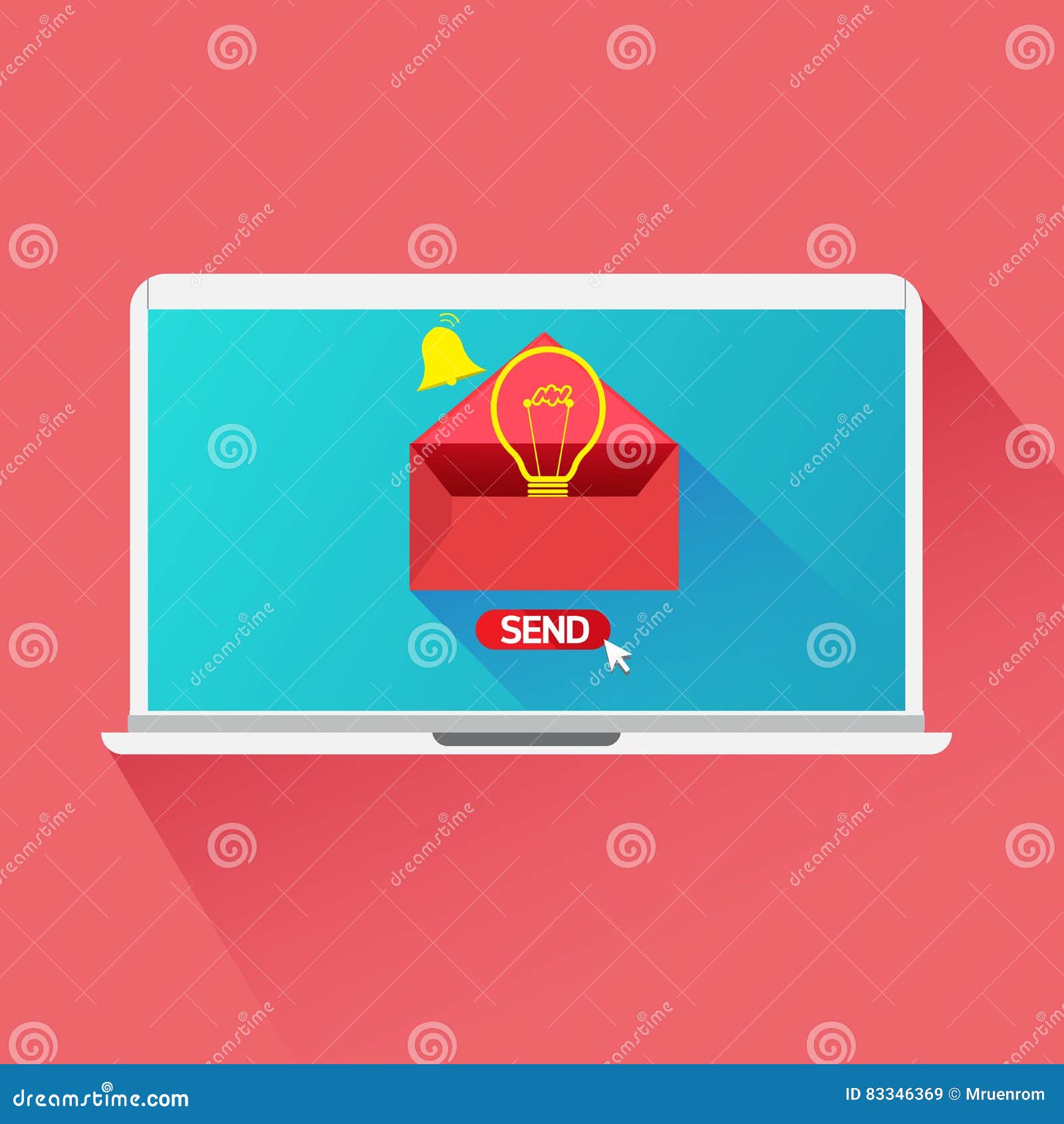 Concept send email idea stock vector. Illustration of success - 83346369