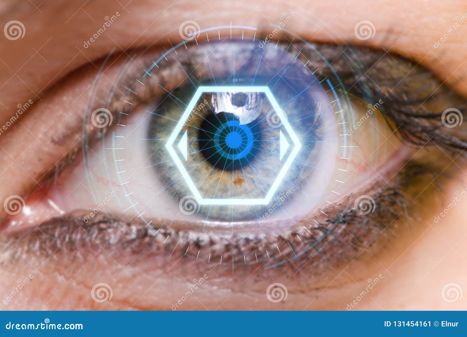 The Concept of Sensor Implanted into Human Eye Stock Image - Image of ...