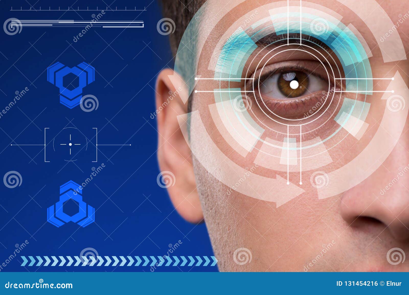 The Concept of Sensor Implanted into Human Eye Stock Photo - Image of ...