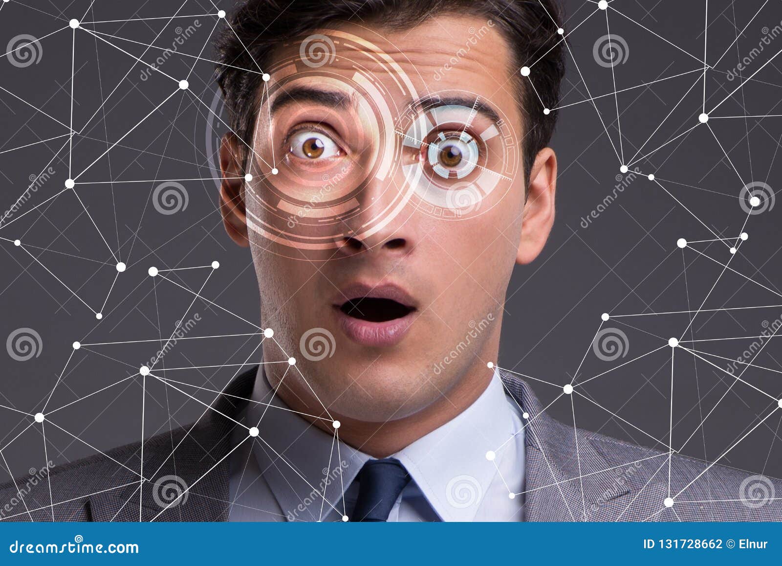 The Concept of Sensor Implanted into Human Eye Stock Photo - Image of ...