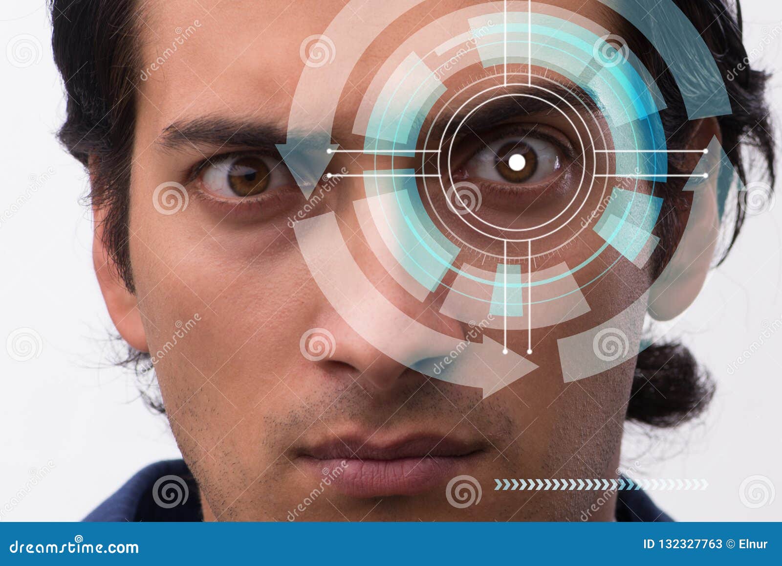 The Concept of Sensor Implanted into Human Eye Stock Image - Image of ...