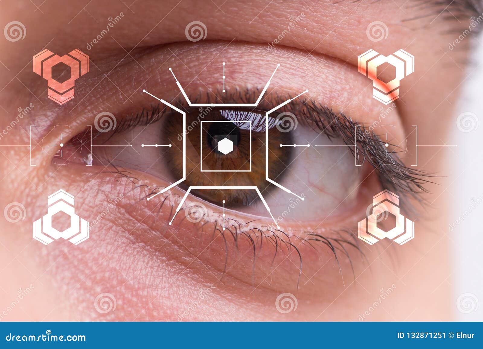 The Concept of Sensor Implanted into Human Eye Stock Image - Image of ...