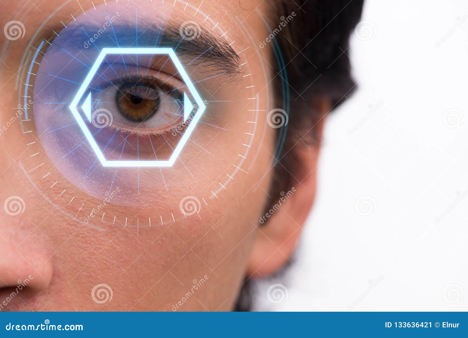 The Concept of Sensor Implanted into Human Eye Stock Image - Image of ...