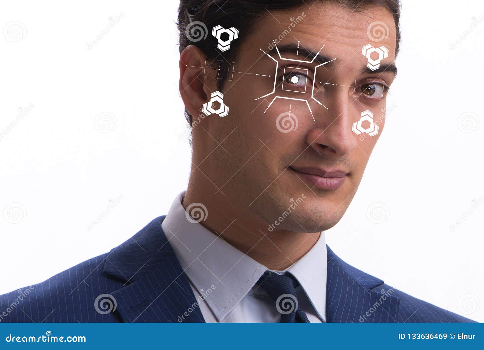 The Concept of Sensor Implanted into Human Eye Stock Image - Image of ...