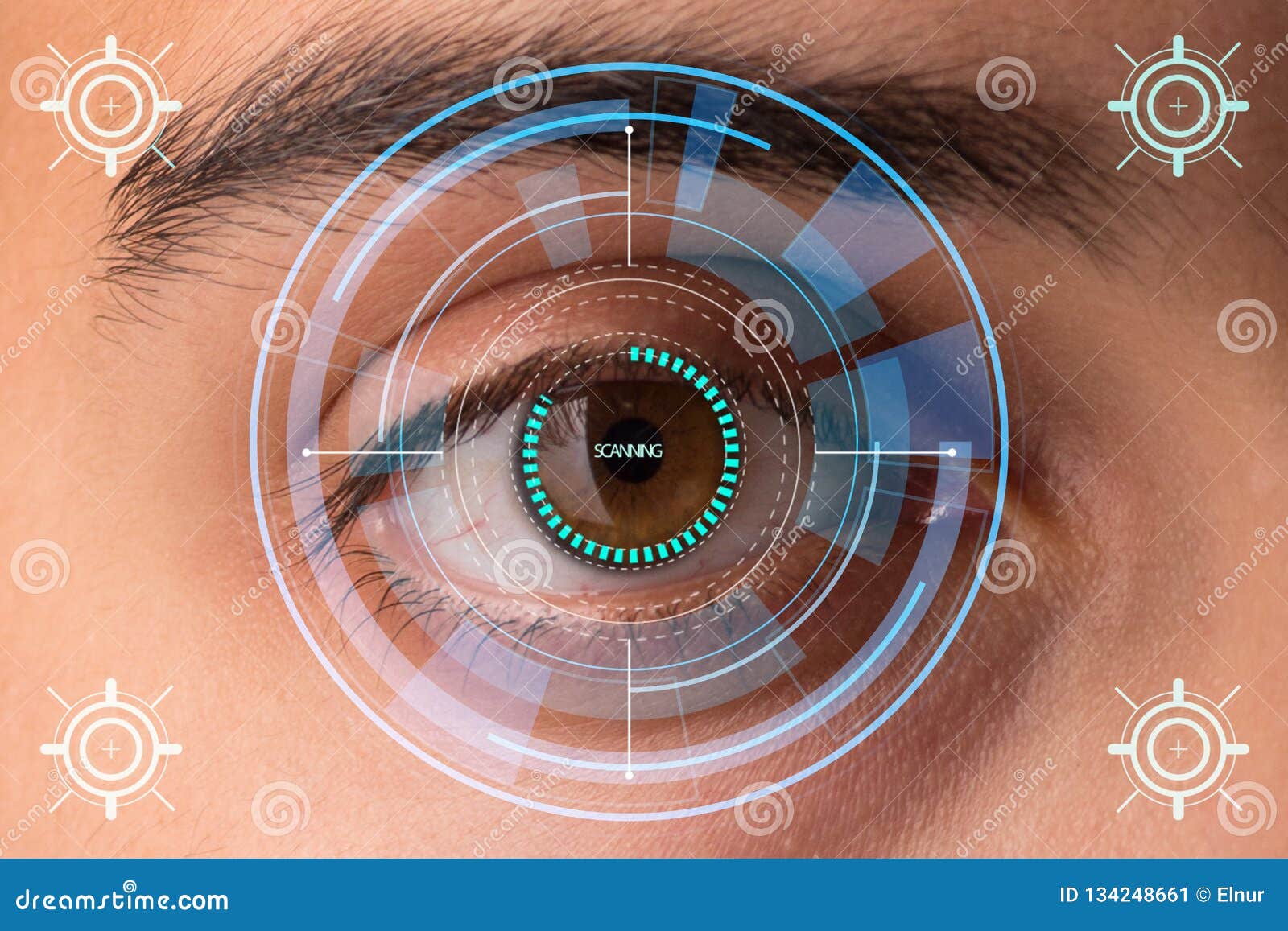 The Concept of Sensor Implanted into Human Eye Stock Image - Image of ...