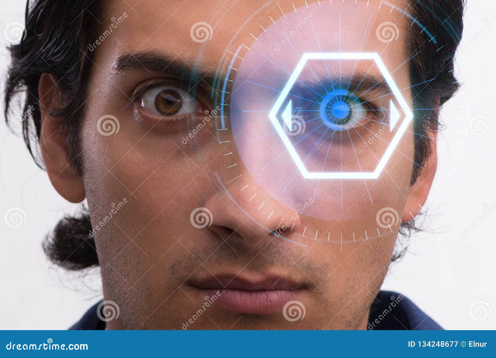 The Concept of Sensor Implanted into Human Eye Stock Image - Image of ...