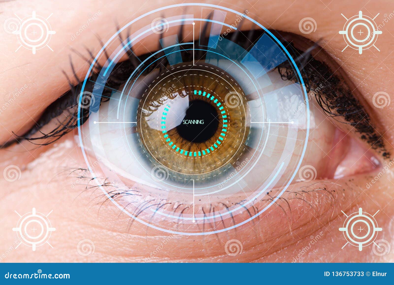 The Concept of Sensor Implanted into Human Eye Stock Image - Image of ...
