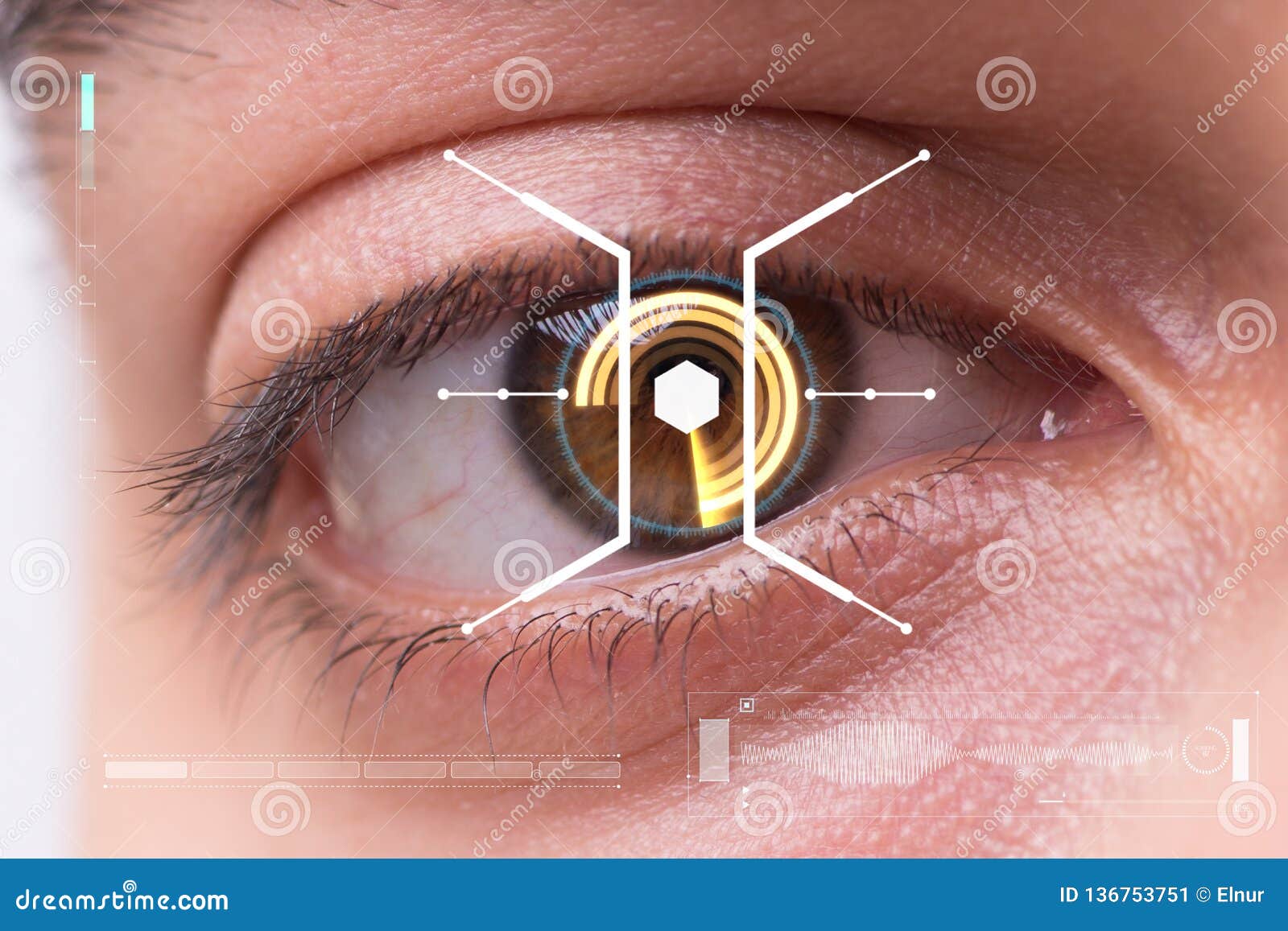 The Concept of Sensor Implanted into Human Eye Stock Image - Image of ...