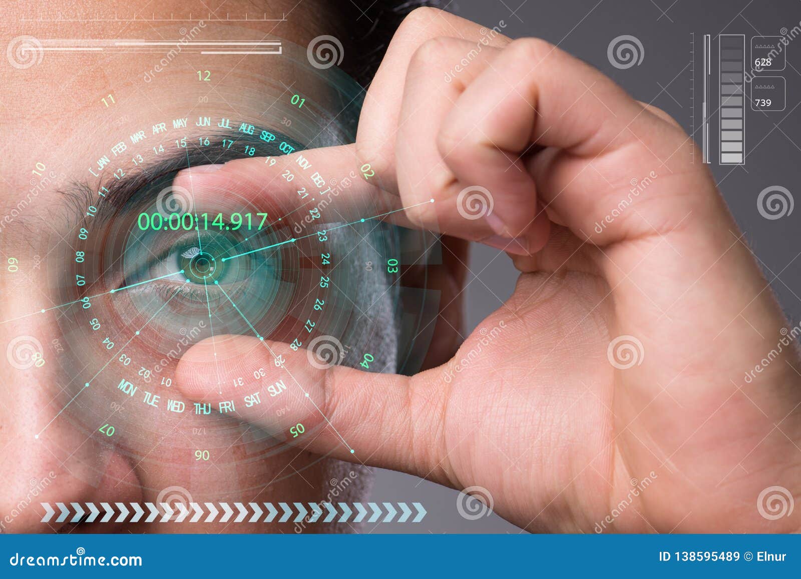 The Concept of Sensor Implanted into Human Eye Stock Image - Image of ...