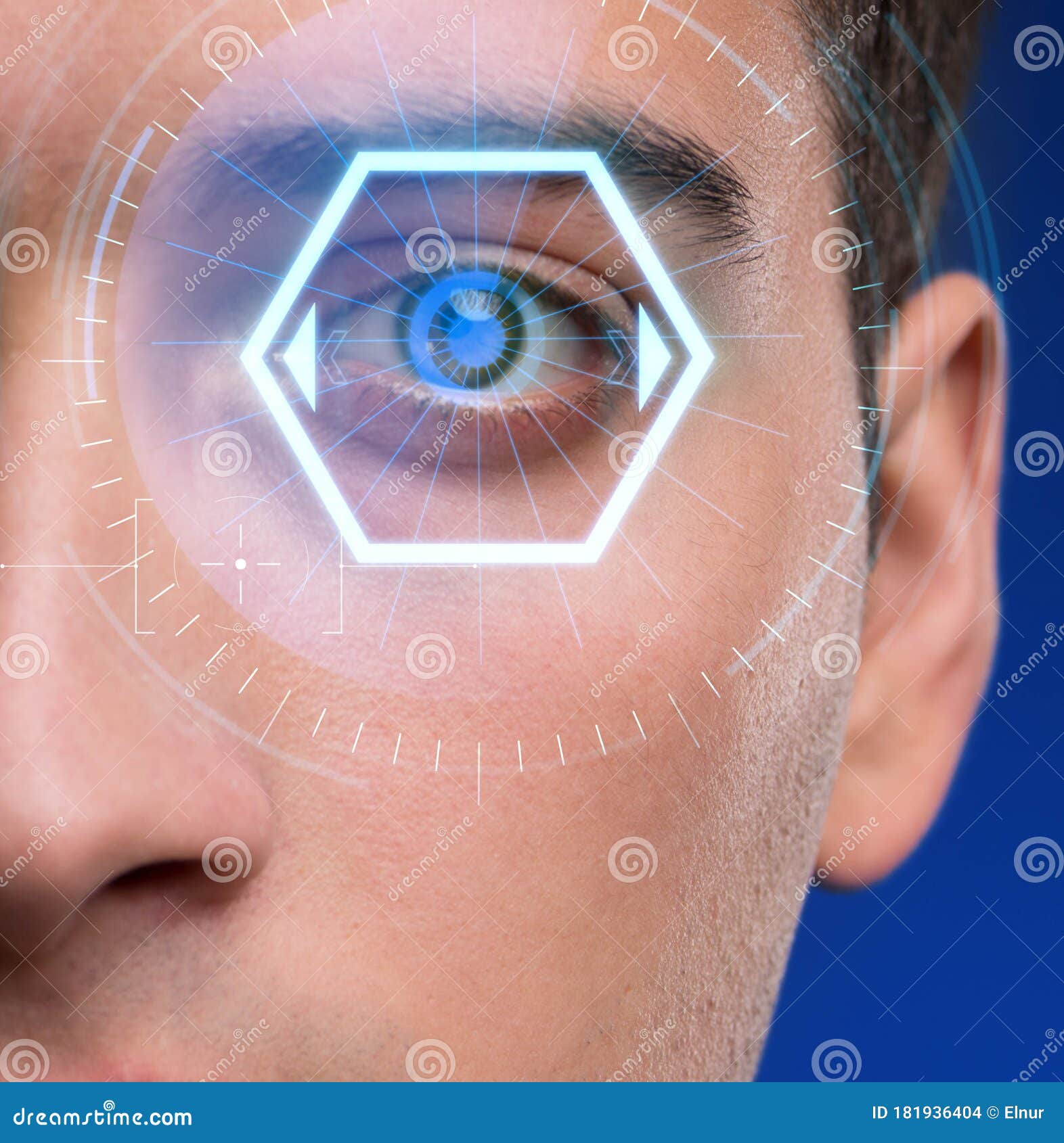 Concept of Sensor Implanted into Human Eye Stock Photo - Image of ...