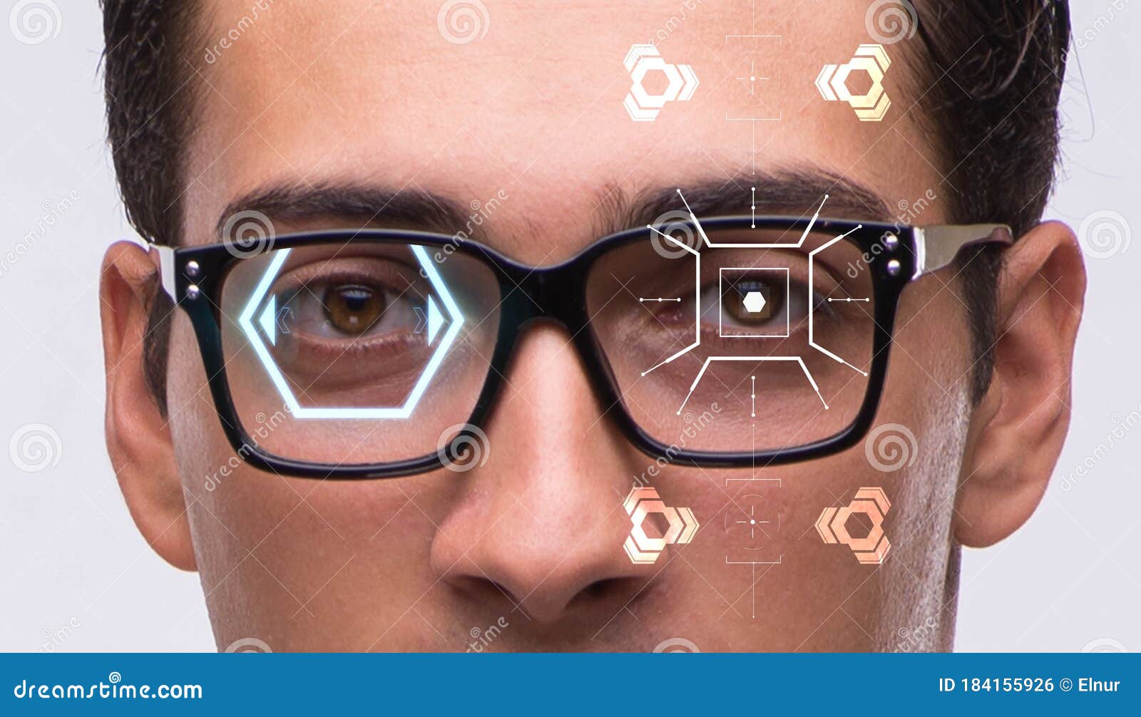 Concept of Sensor Implanted into Human Eye Stock Photo - Image of ...