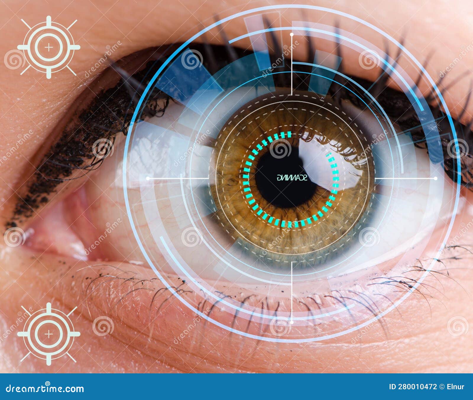 Concept of Sensor Implanted into Human Eye Stock Photo - Image of iris ...