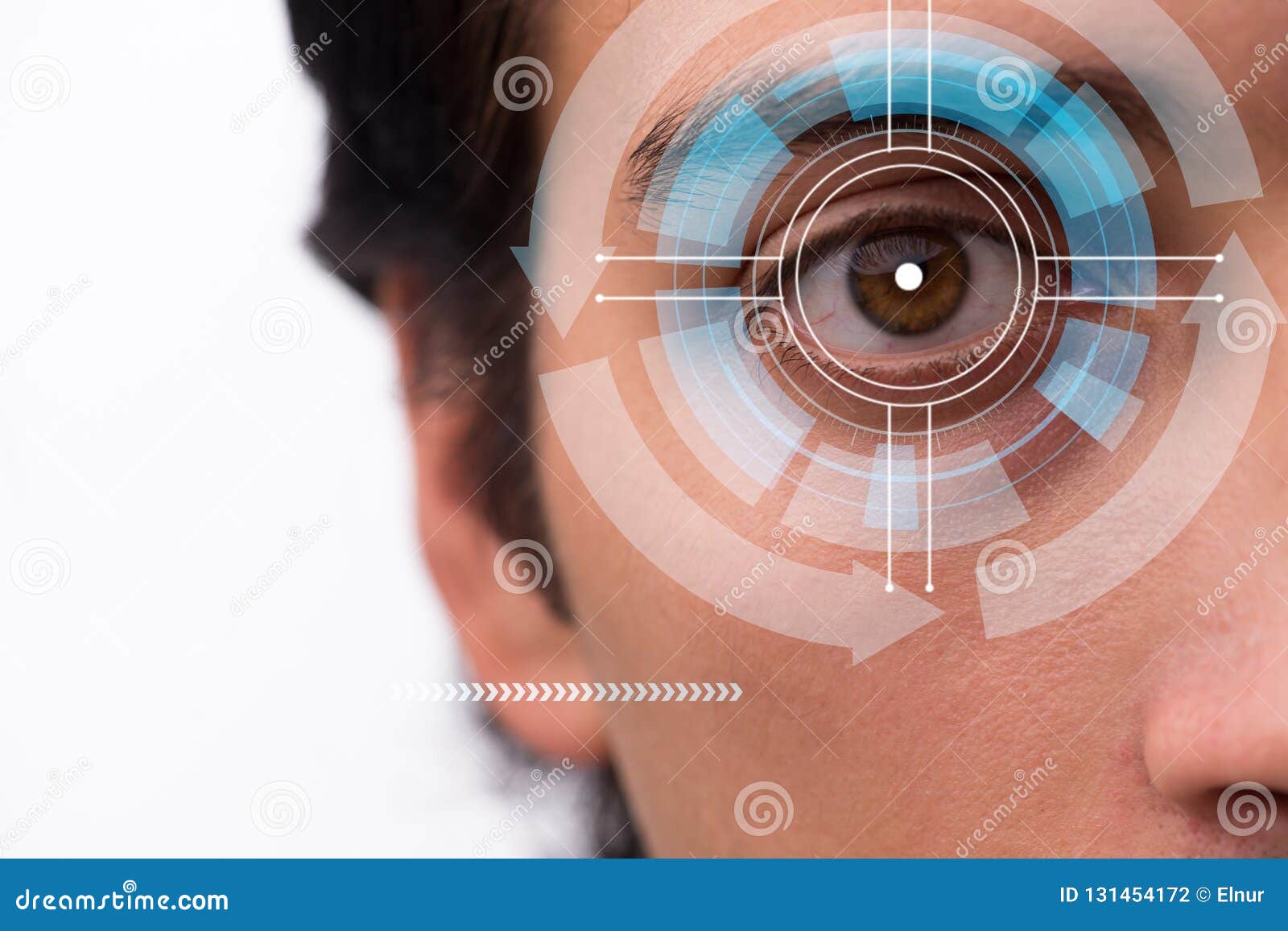 The Concept of Sensor Implanted into Human Eye Stock Photo - Image of ...