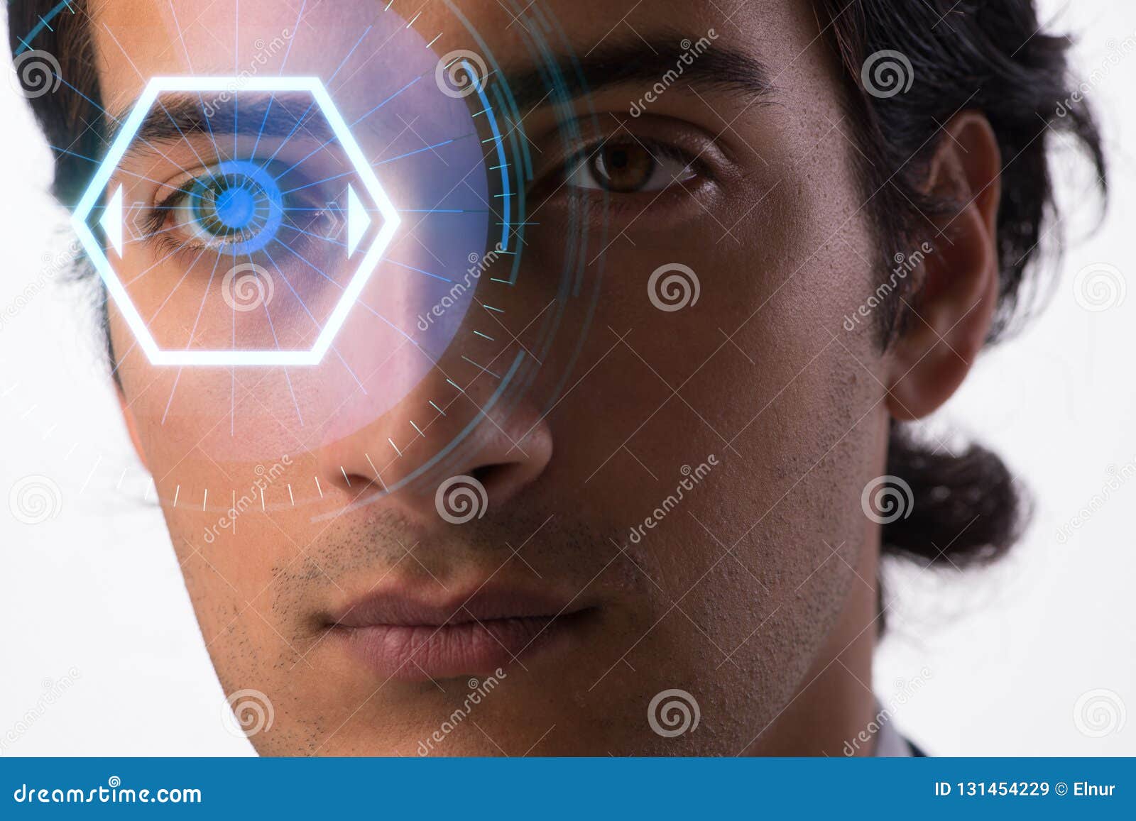 The Concept of Sensor Implanted into Human Eye Stock Image - Image of ...