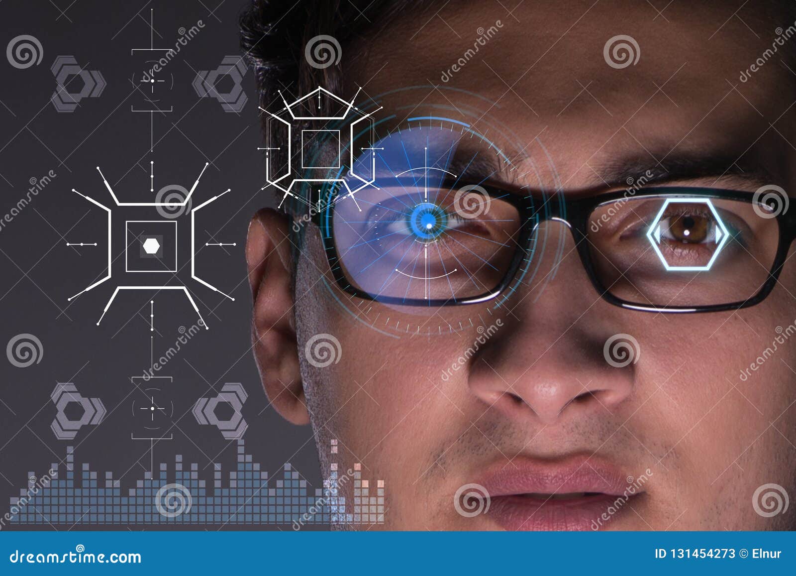 The Concept of Sensor Implanted into Human Eye Stock Image - Image of ...