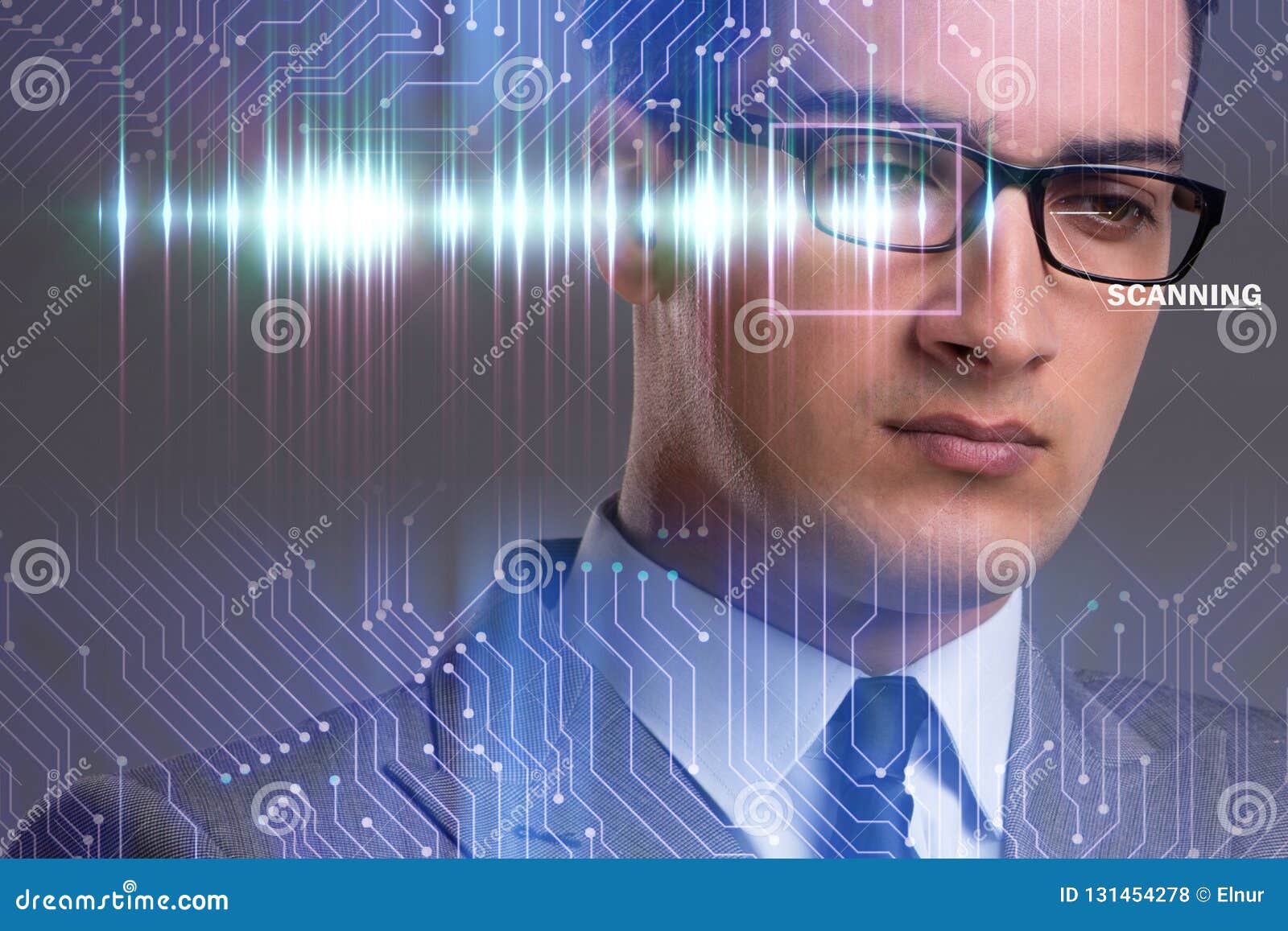 The Concept of Sensor Implanted into Human Eye Stock Photo - Image of ...