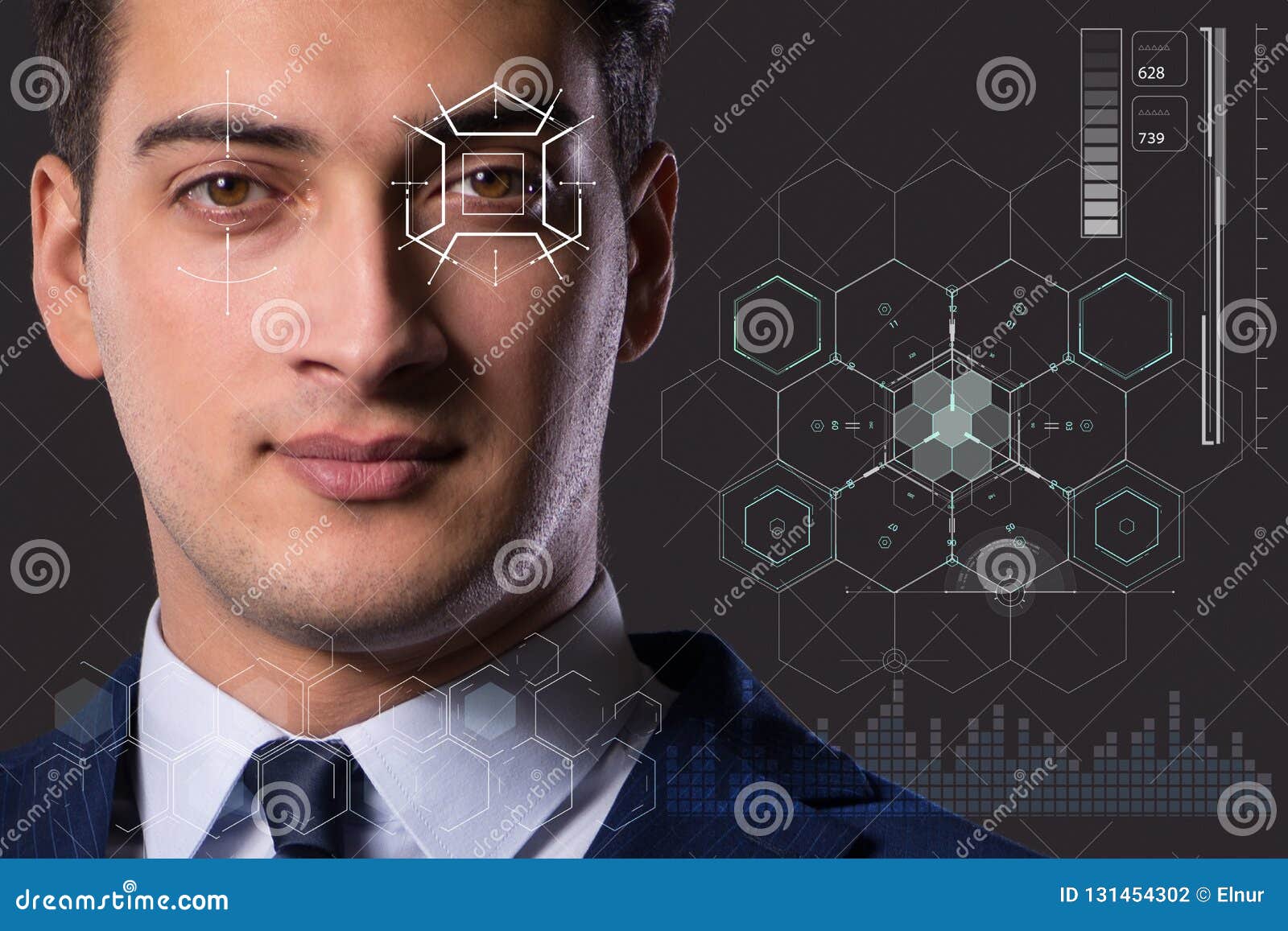 The Concept of Sensor Implanted into Human Eye Stock Photo - Image of ...