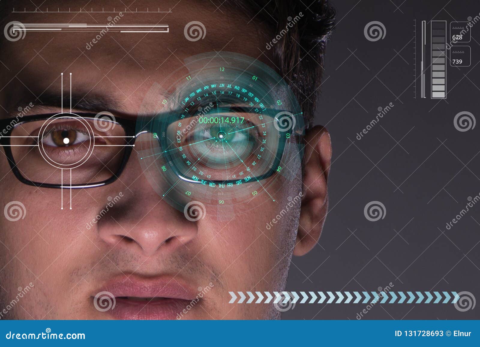 The Concept of Sensor Implanted into Human Eye Stock Image - Image of ...
