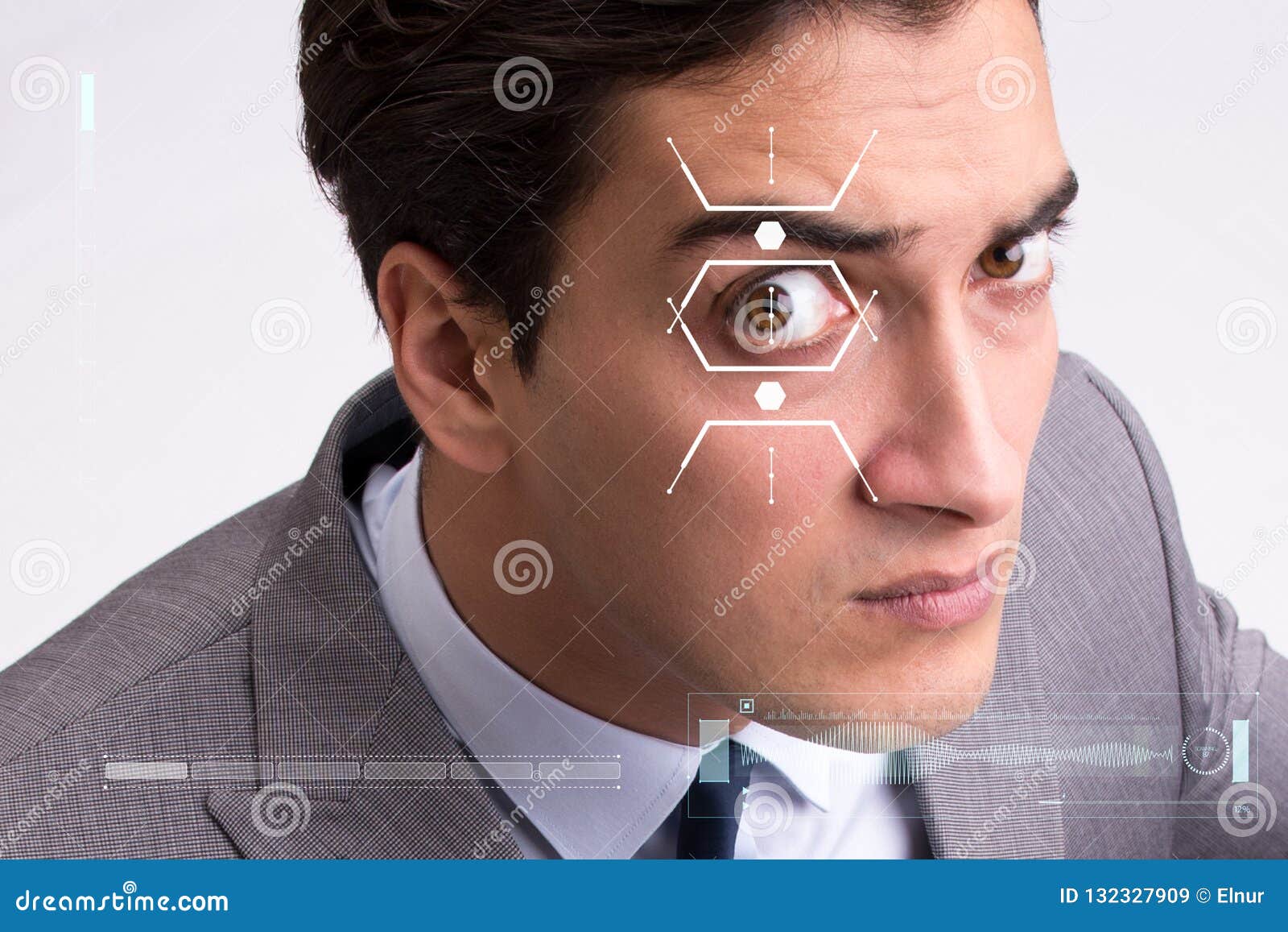 The Concept of Sensor Implanted into Human Eye Stock Image - Image of ...