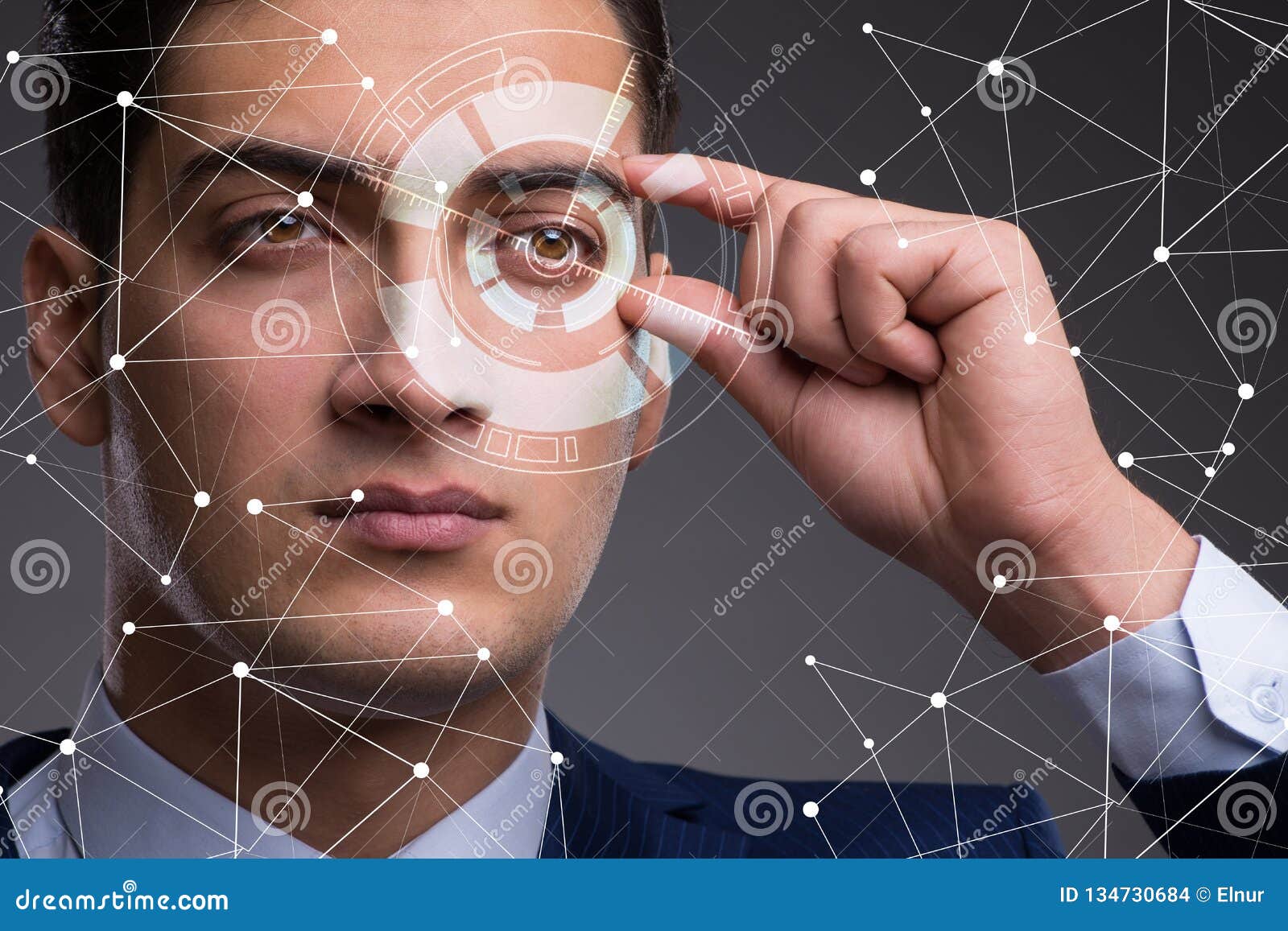 The Concept of Sensor Implanted into Human Eye Stock Photo - Image of ...