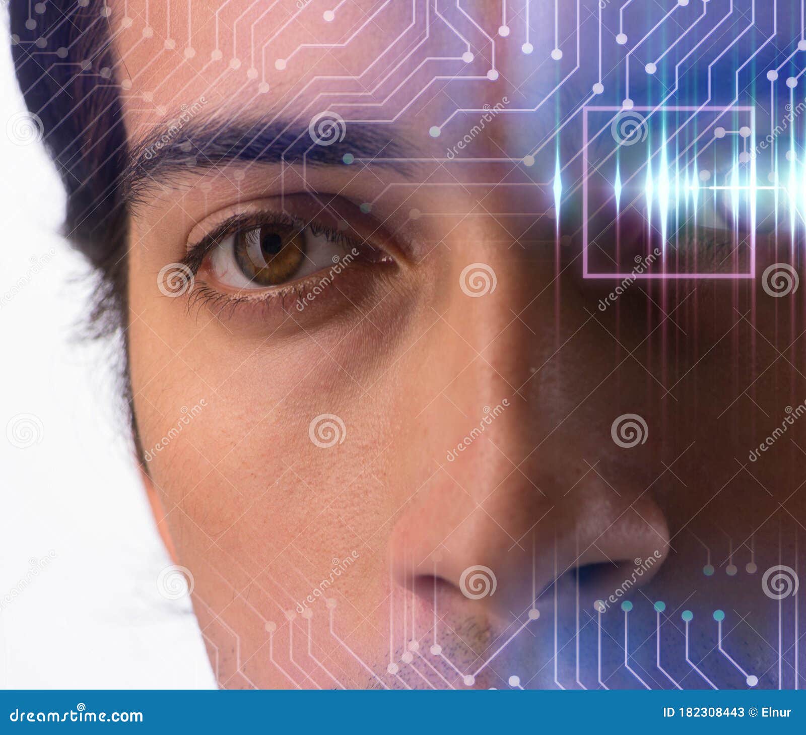 Concept of Sensor Implanted into Human Eye Stock Image - Image of iris ...