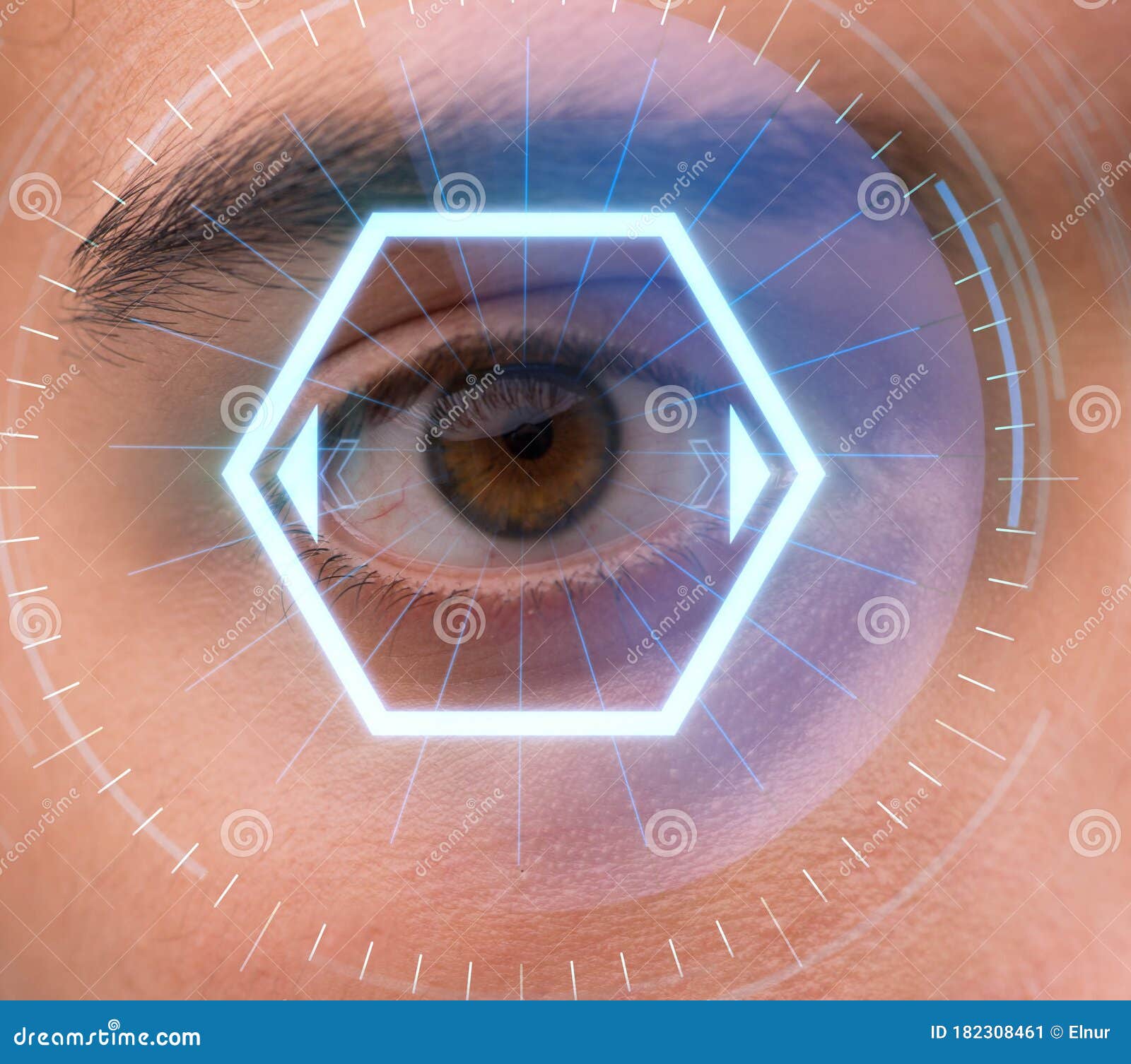 Concept of Sensor Implanted into Human Eye Stock Image - Image of ...