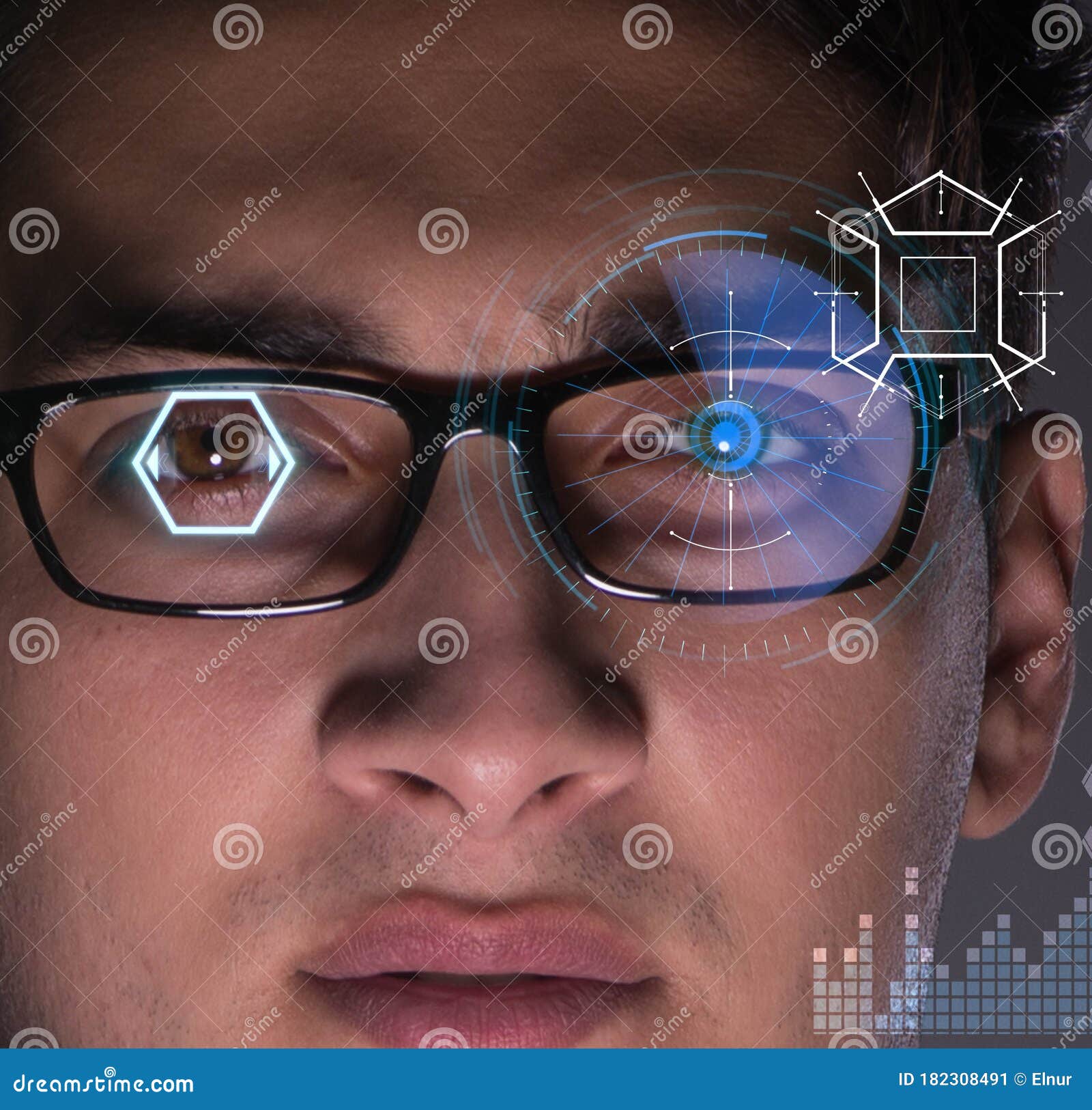 Concept of Sensor Implanted into Human Eye Stock Image - Image of ...