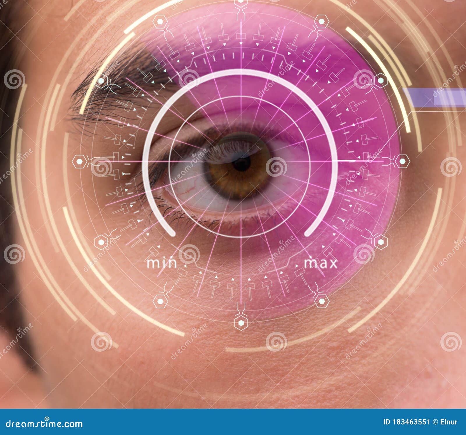 Concept of Sensor Implanted into Human Eye Stock Image - Image of ...