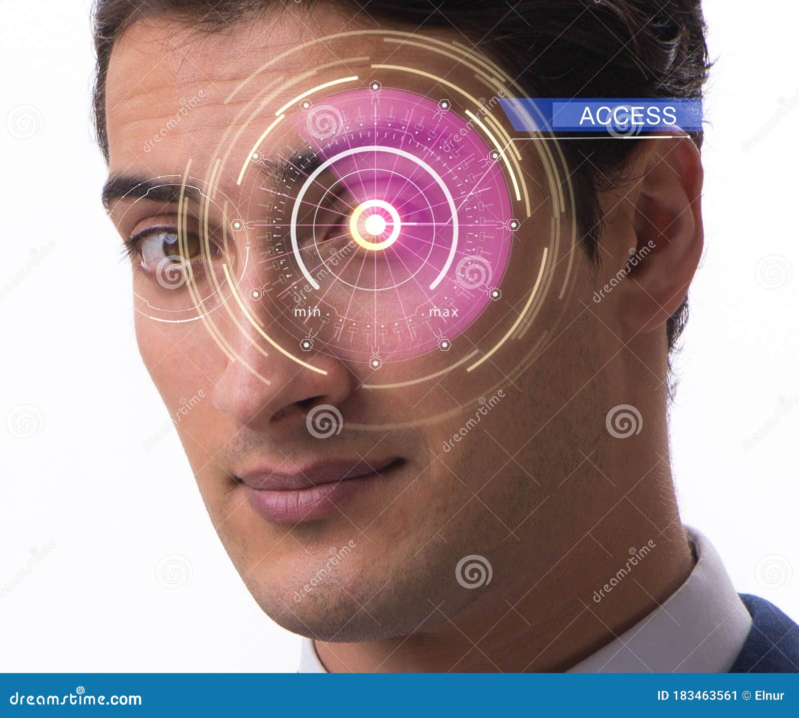 Concept of Sensor Implanted into Human Eye Stock Image - Image of ...