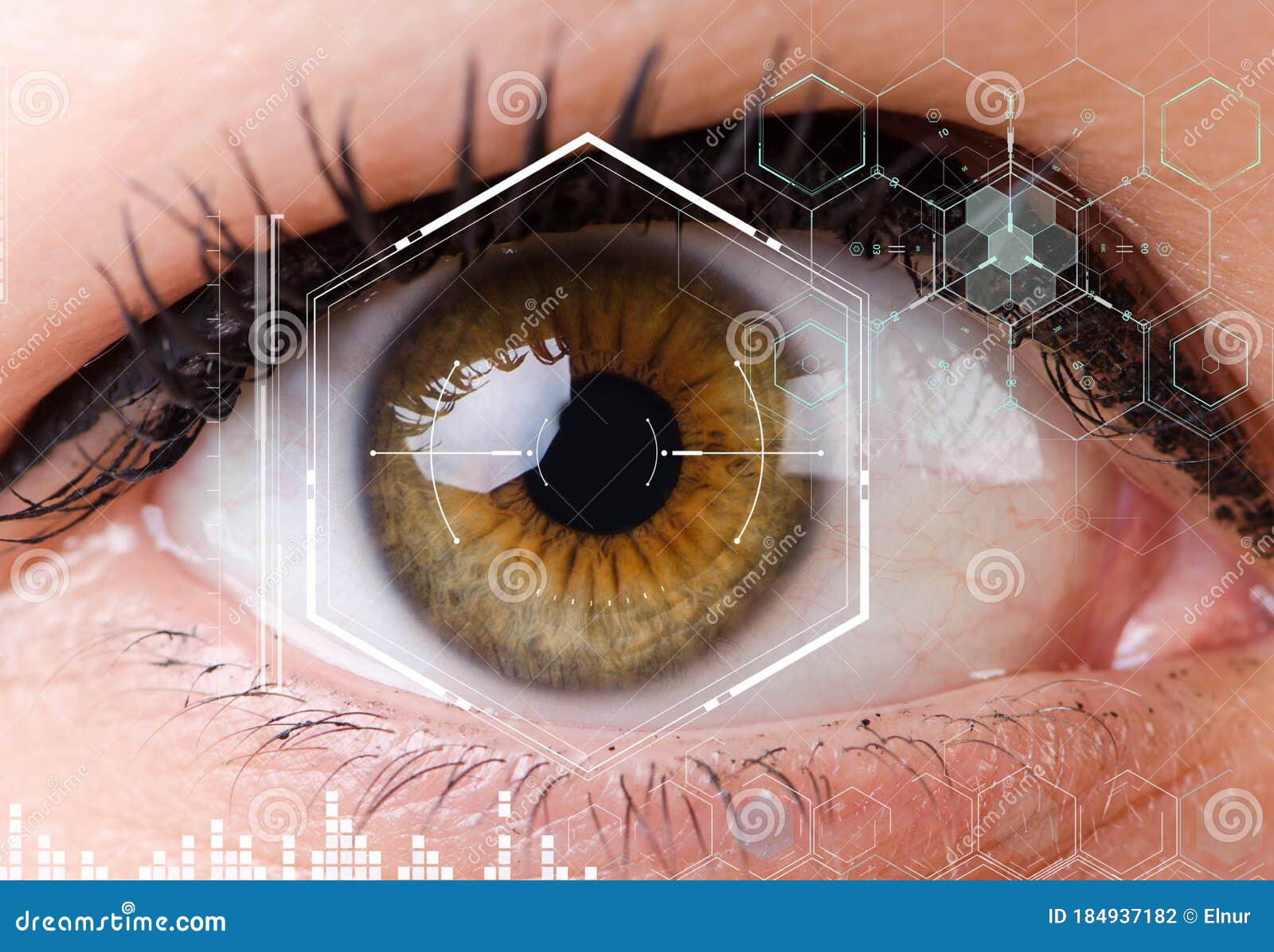 Concept of Sensor Implanted into Human Eye Stock Photo - Image of ...
