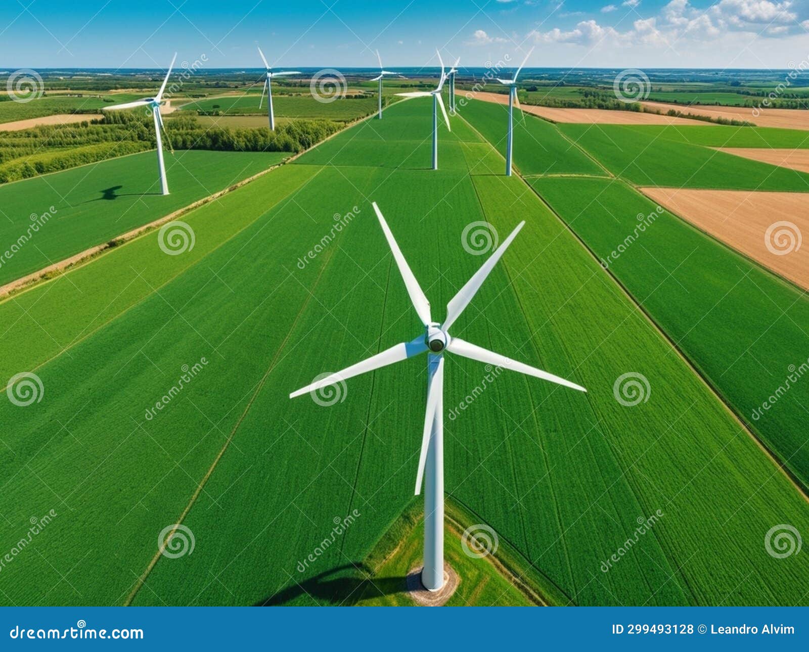 Serene Beauty of Sustainable Energy.AI Generated Stock Illustration ...