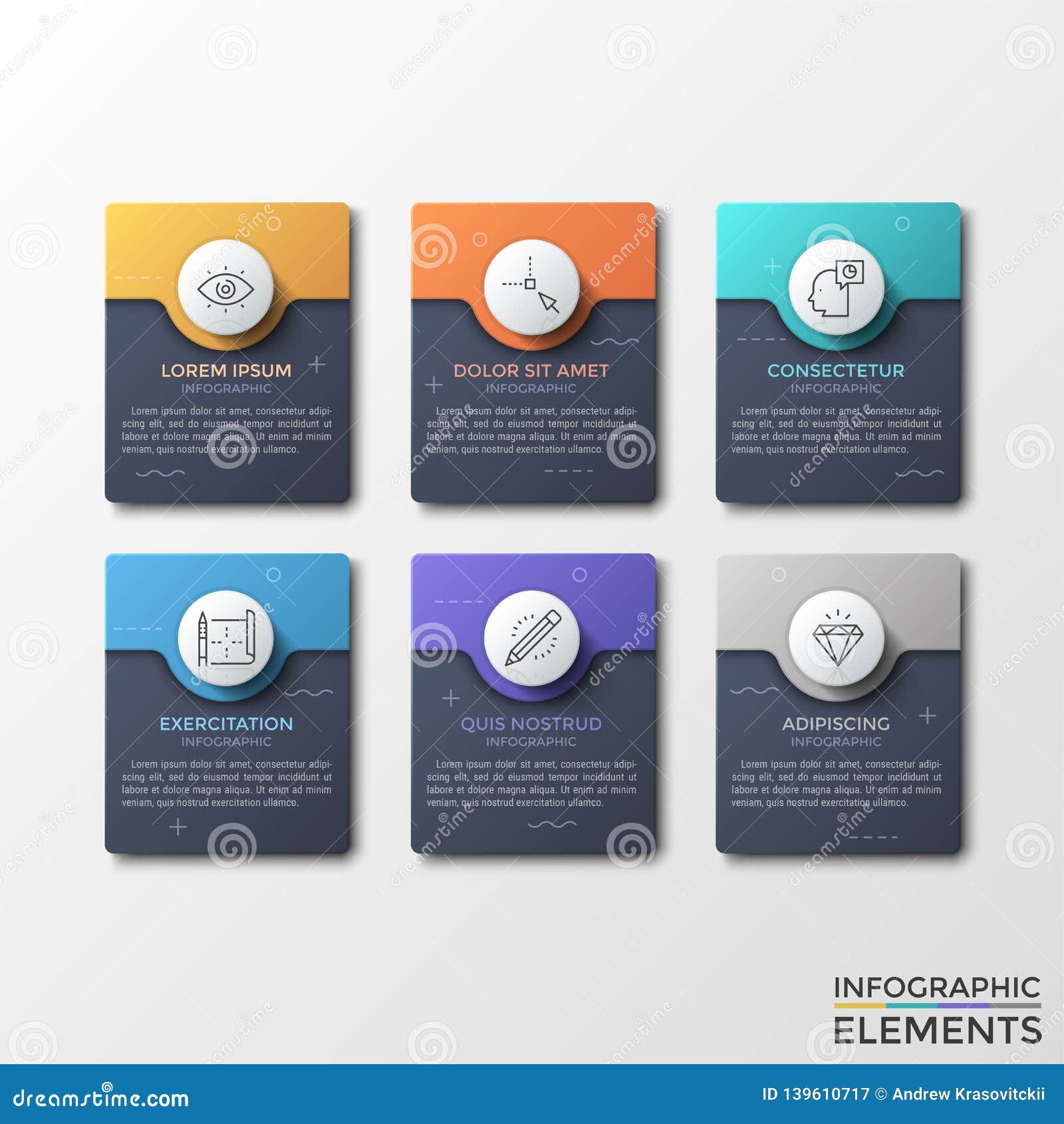 Concept of 6 Services Provided by Company Stock Vector - Illustration ...