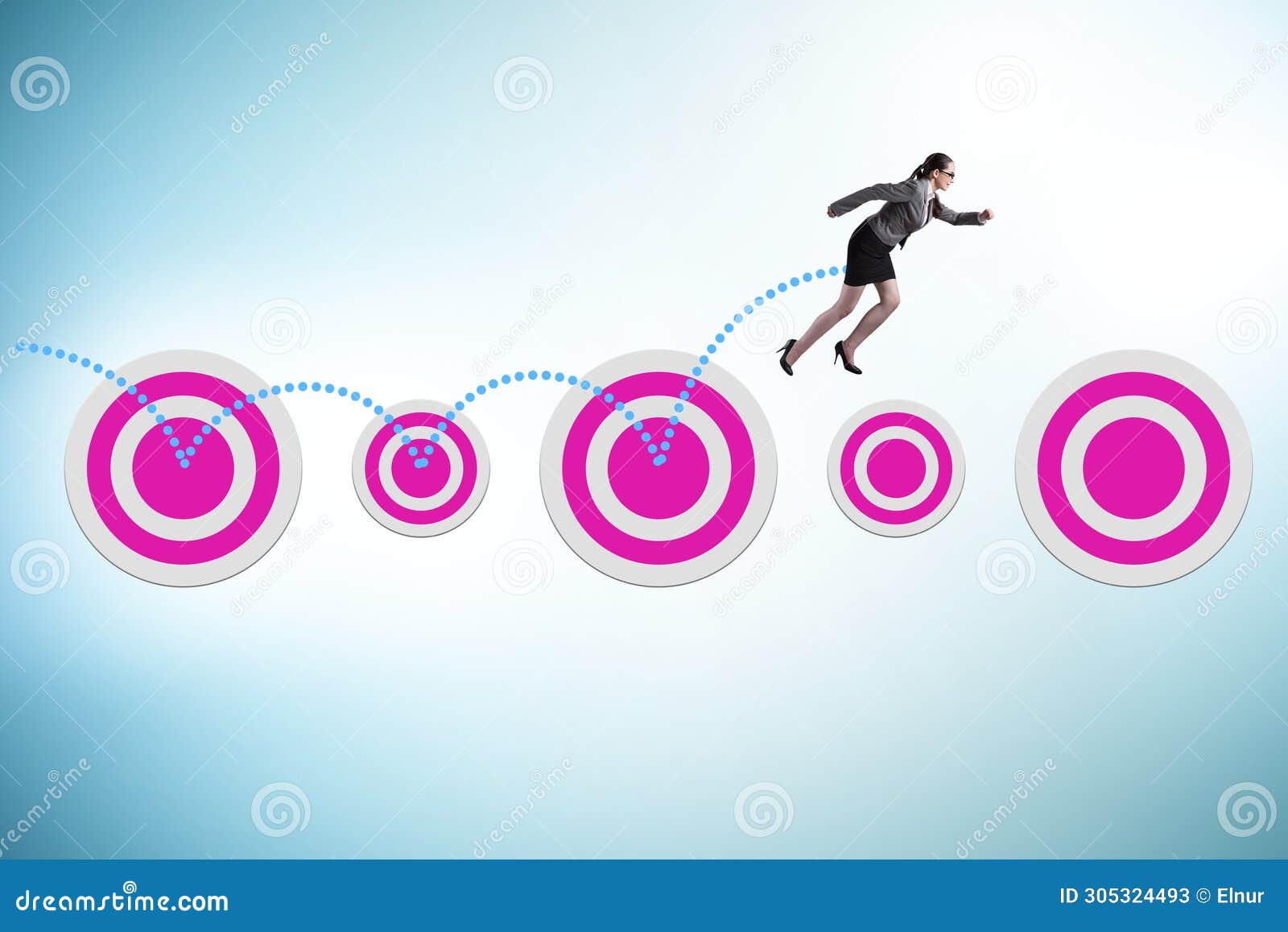 Concept of Setting and Achieving Business Objectives Stock Image ...